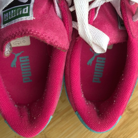 Puma | Shoes | Magenta Clyde Puma Barely Worn Size 6y Euro 38 | Poshmark